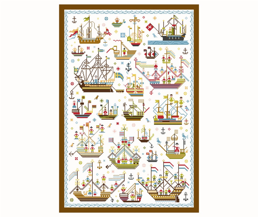 Historic Seafarers Cross Stitch Design - Etsy