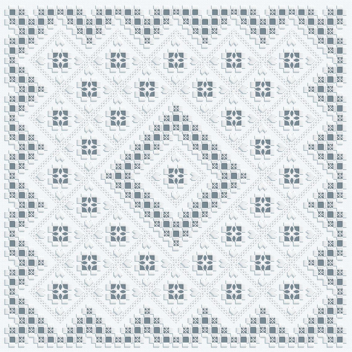 Hardanger Design 'lemon and Ice' - Etsy