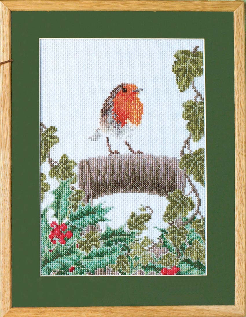 Cross Stitch 'Cheerful Robin' | Etsy