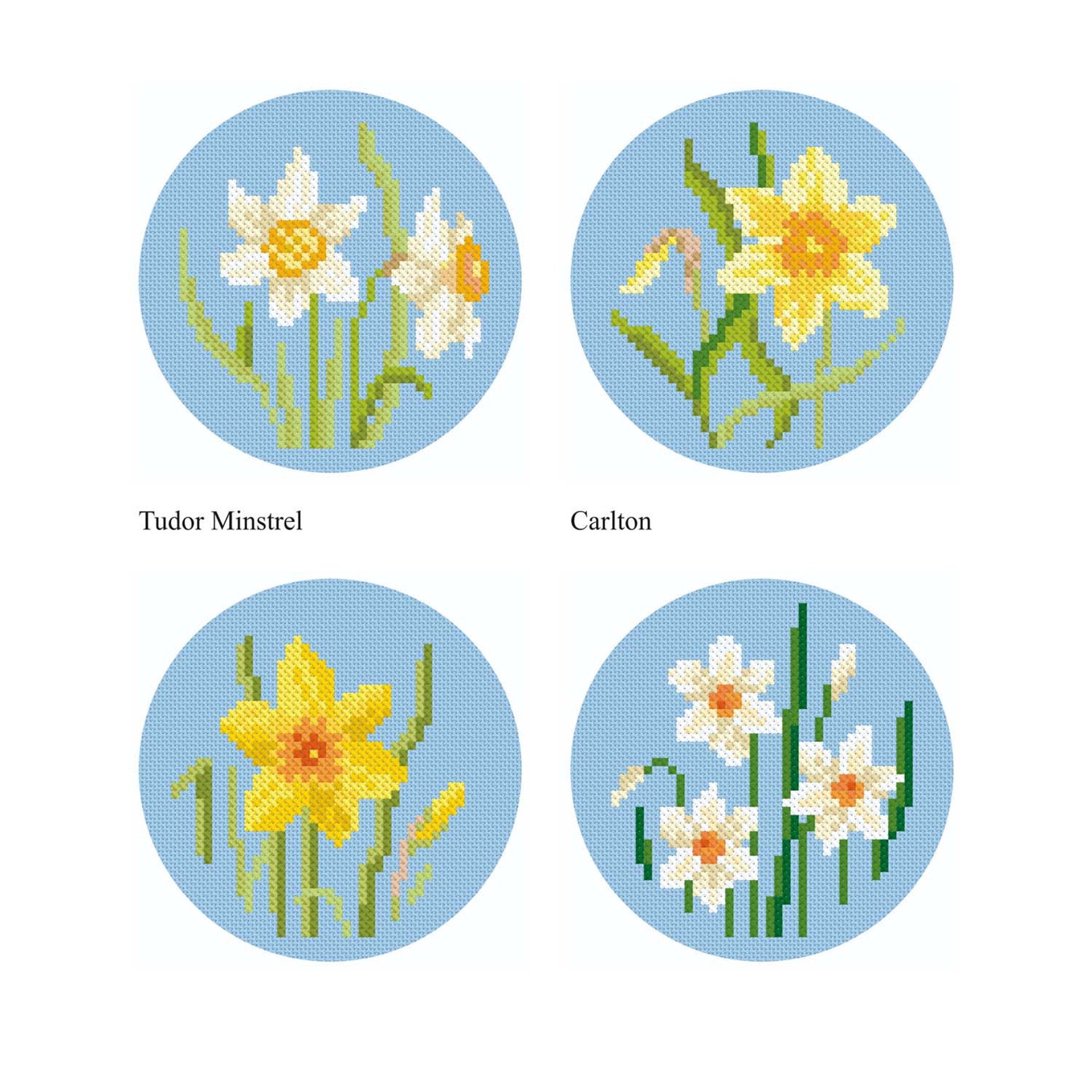Cross Stitch Design 'golden Daffodils'. - Etsy