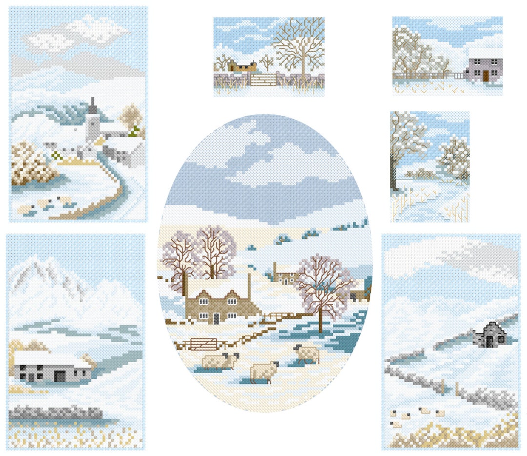 Cross Stitch Snow Scenes - Etsy UK