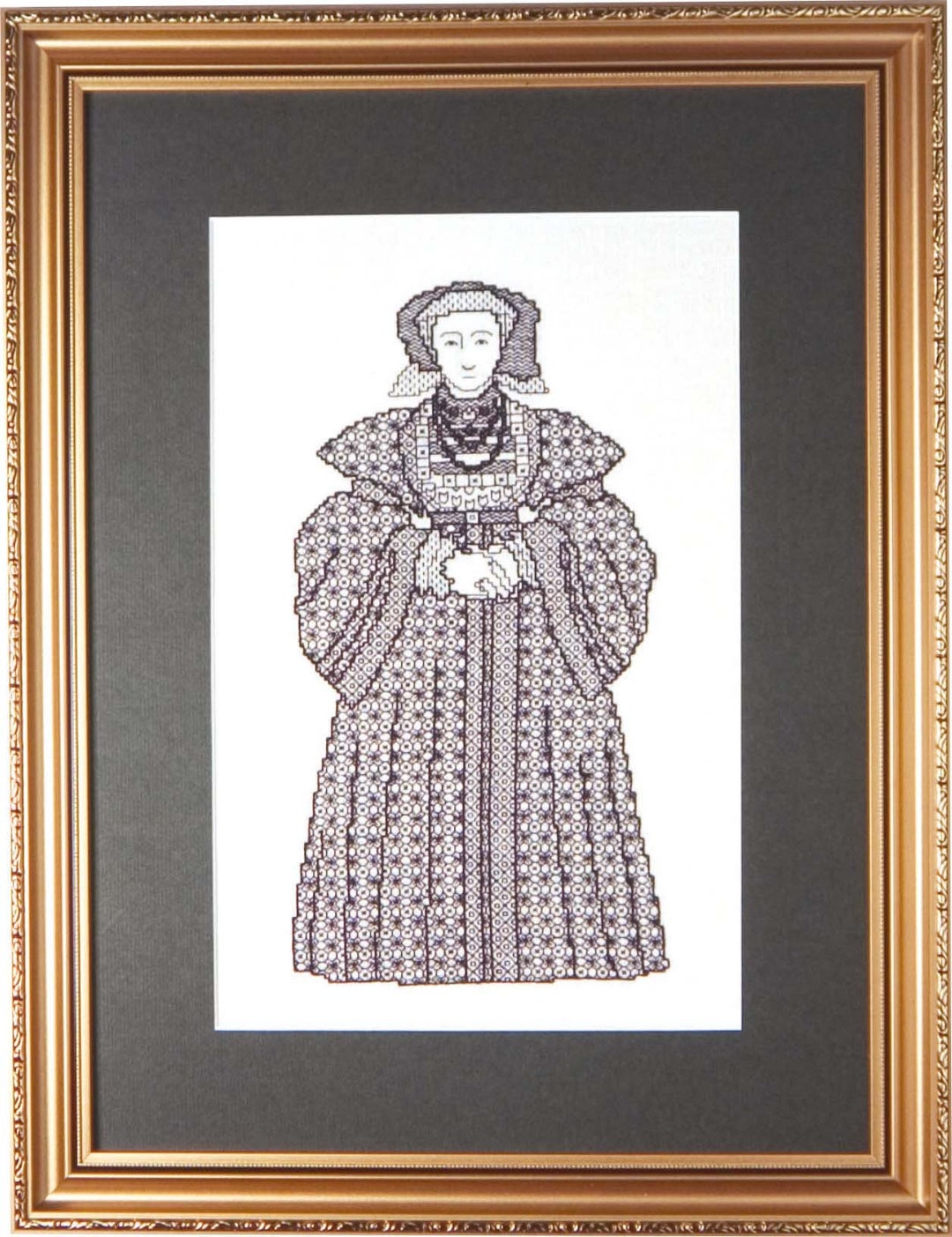 Blackwork Design 'anne of Cleves' - Etsy UK