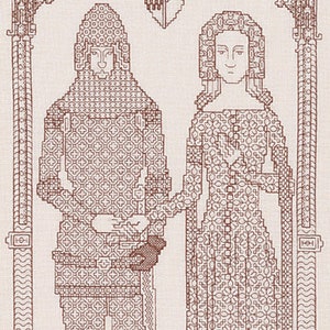 Blackwork Picture 'medieval Knight and Lady' - Etsy UK