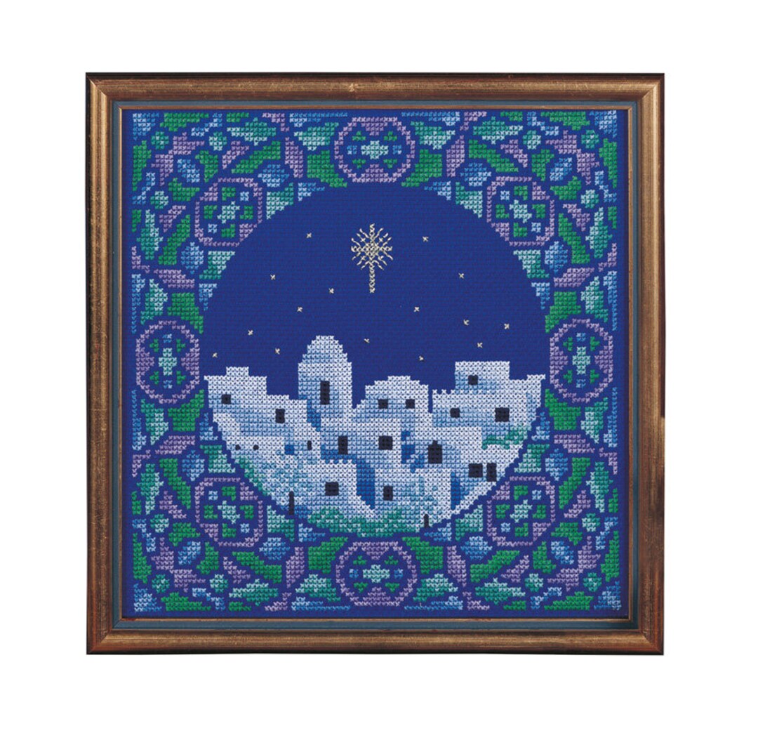 Cross Stitch 'town of Bethlehem' - Etsy