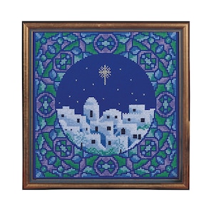 Cross Stitch 'town of Bethlehem' | Etsy UK