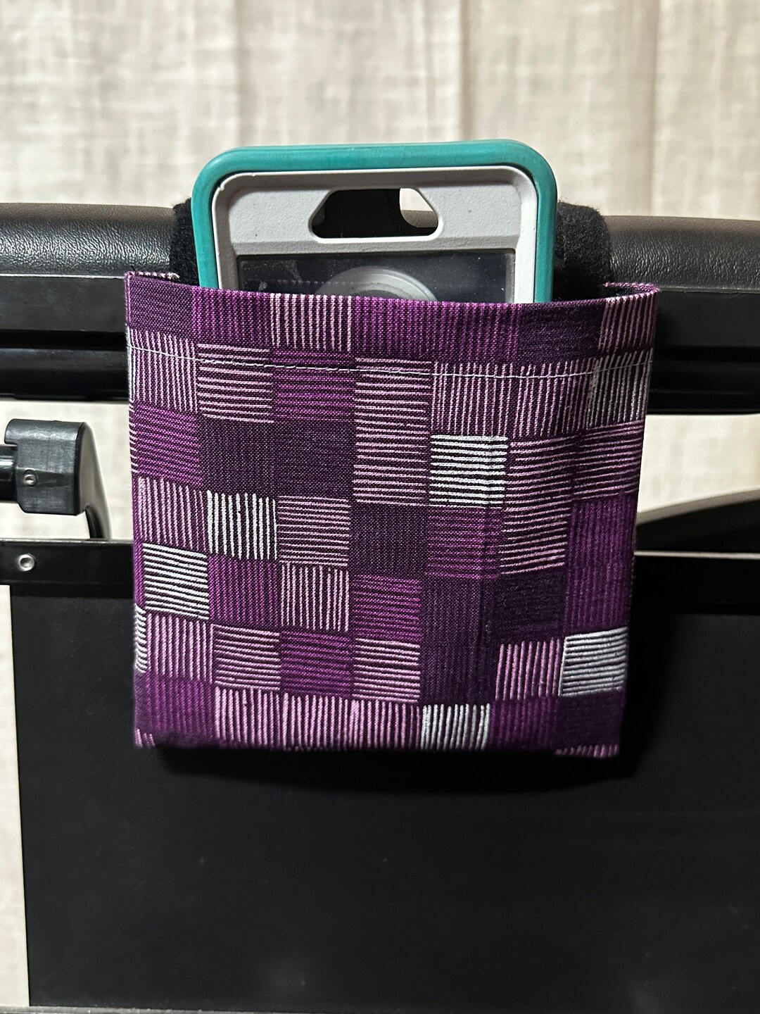 Purple Abstract Armrest Hanging Cell Phone Holder Size: 5" X 5" - Etsy