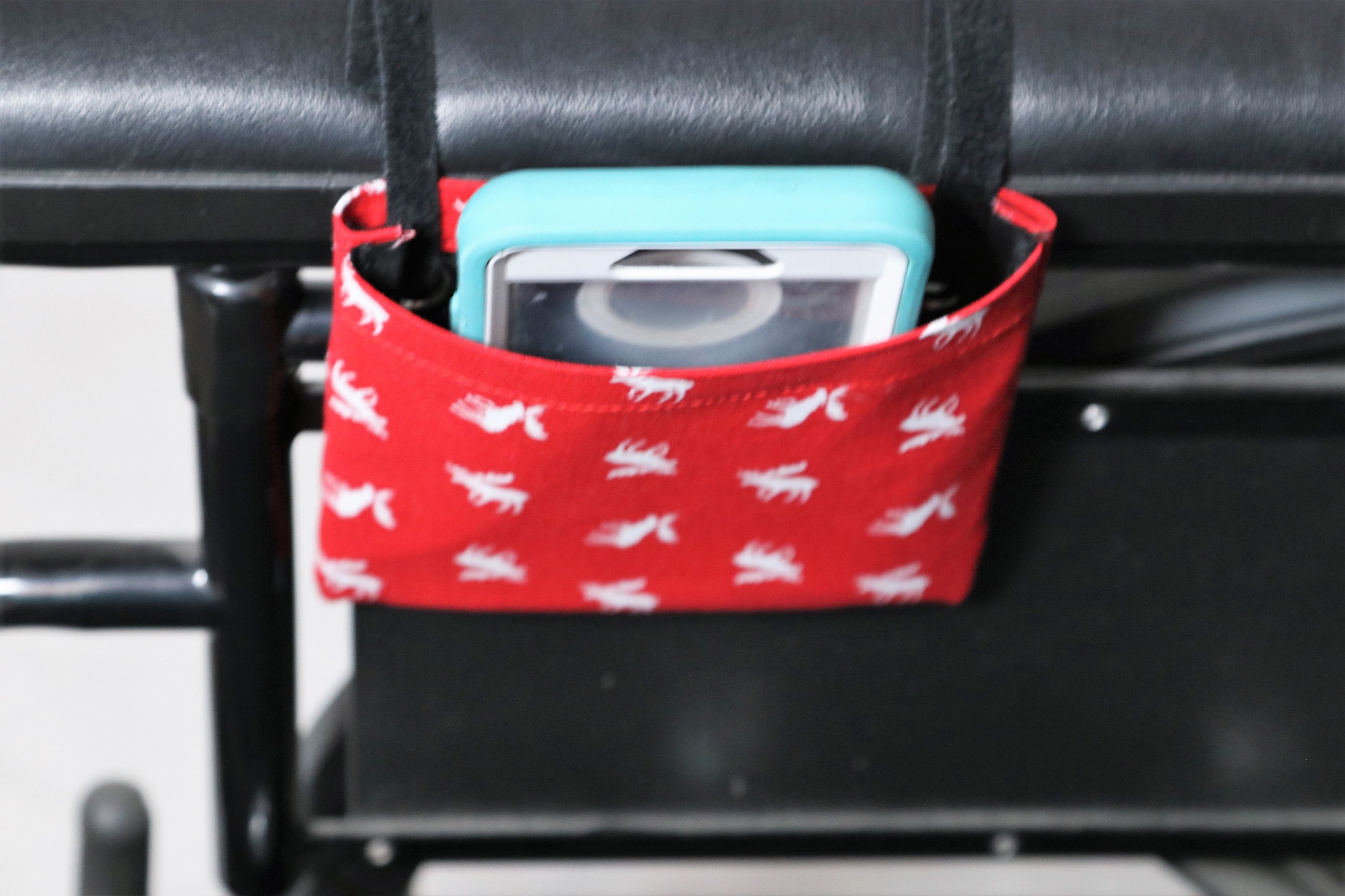 Red with Moose Wheelchair Arm Rest Cell Phone Holder Works | Etsy