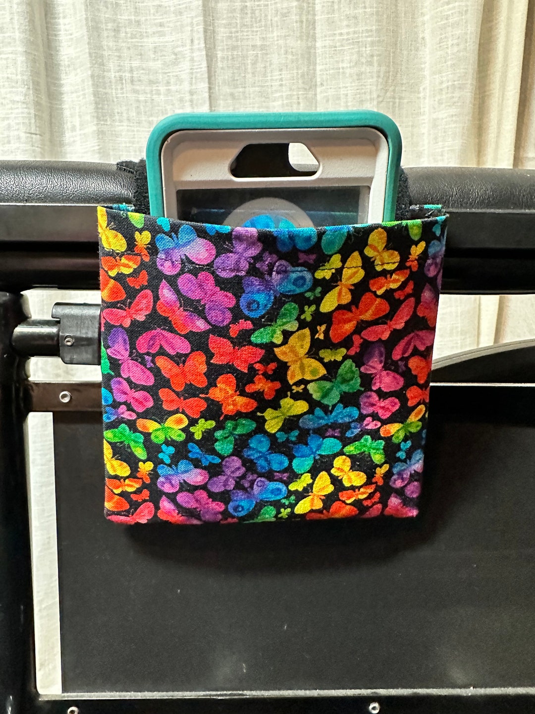 Rainbow Butterfly Armrest Hanging Cell Phone Holder 5x5 Inch - Etsy