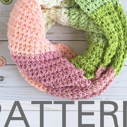 Spring's Arrival Scarf Pattern Crochet Infinity Scarf | Etsy