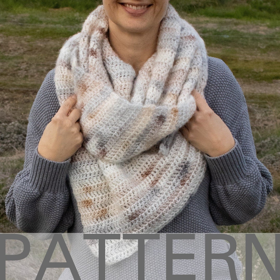 Easy Asymmetrical Crochet Scarf PATTERN | Triangle Scarf Pattern - Etsy