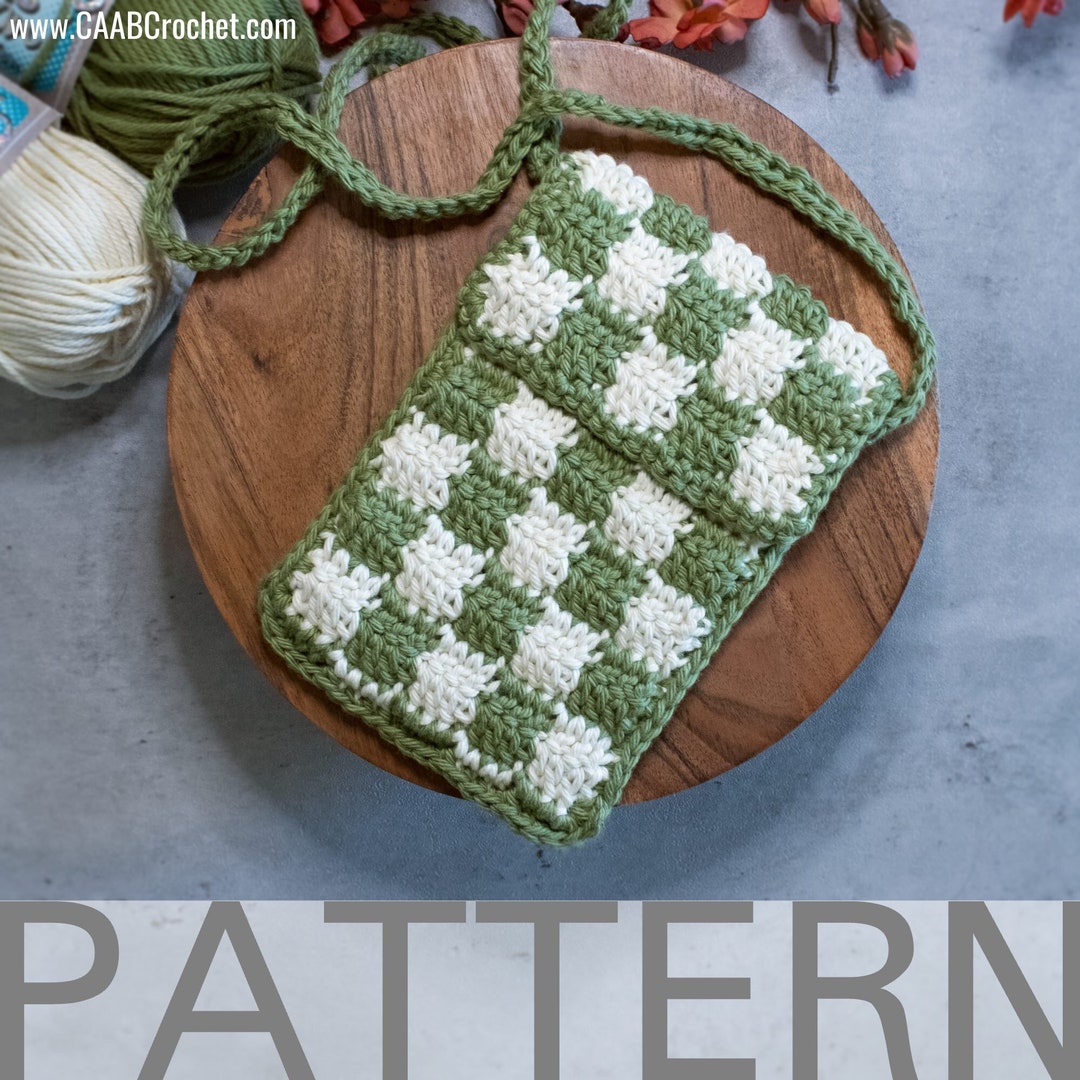 Checkered Crochet Crossbody Bag | Crochet Pattern - Etsy