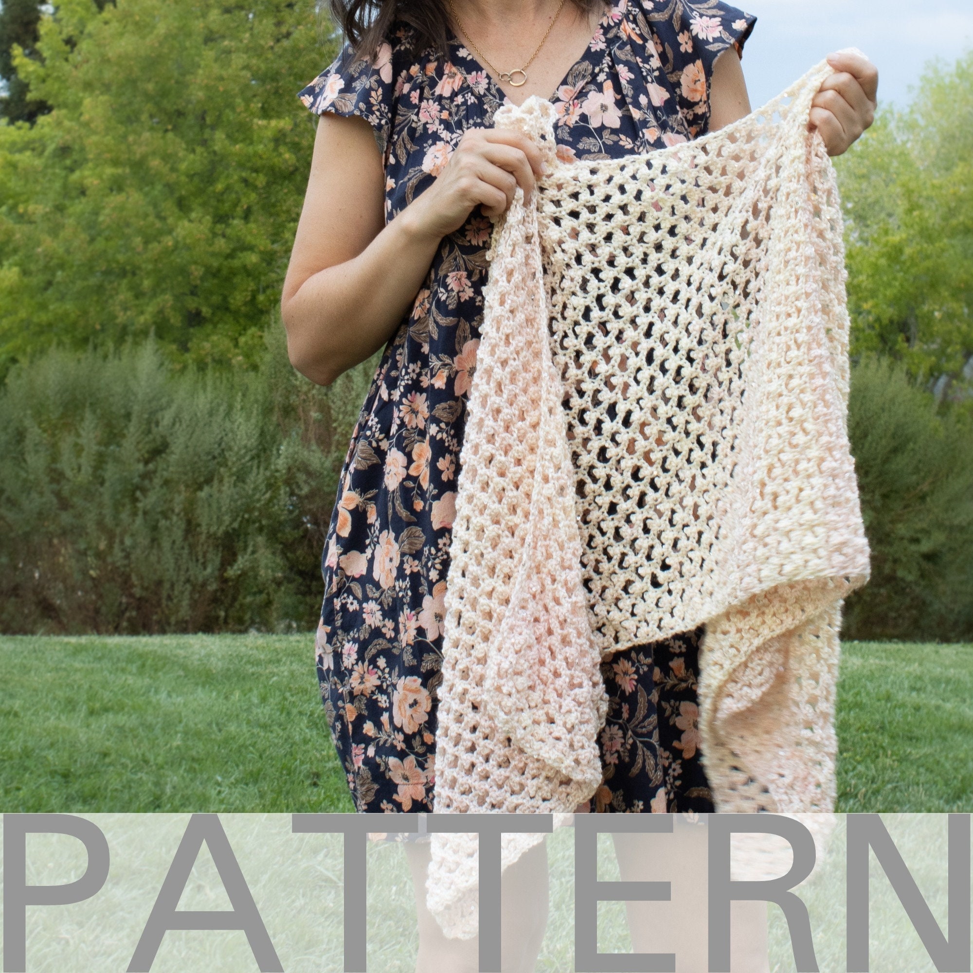 Lacy Crochet Wrap Pattern | Meadowsweet Wrap | Crochet Shawl - Etsy