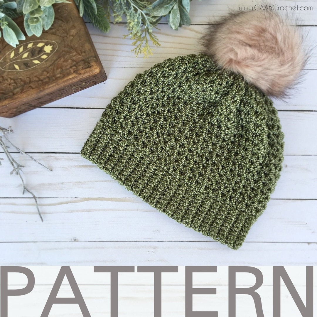 Mossy Cobblestone Beanie Pattern | Crochet Hat Pattern | Slouchy Hat ...