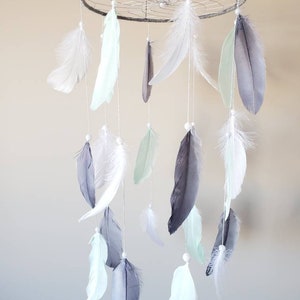 Natural Feather Mobile-bohemian Mobile-tribal Nursery-native American ...