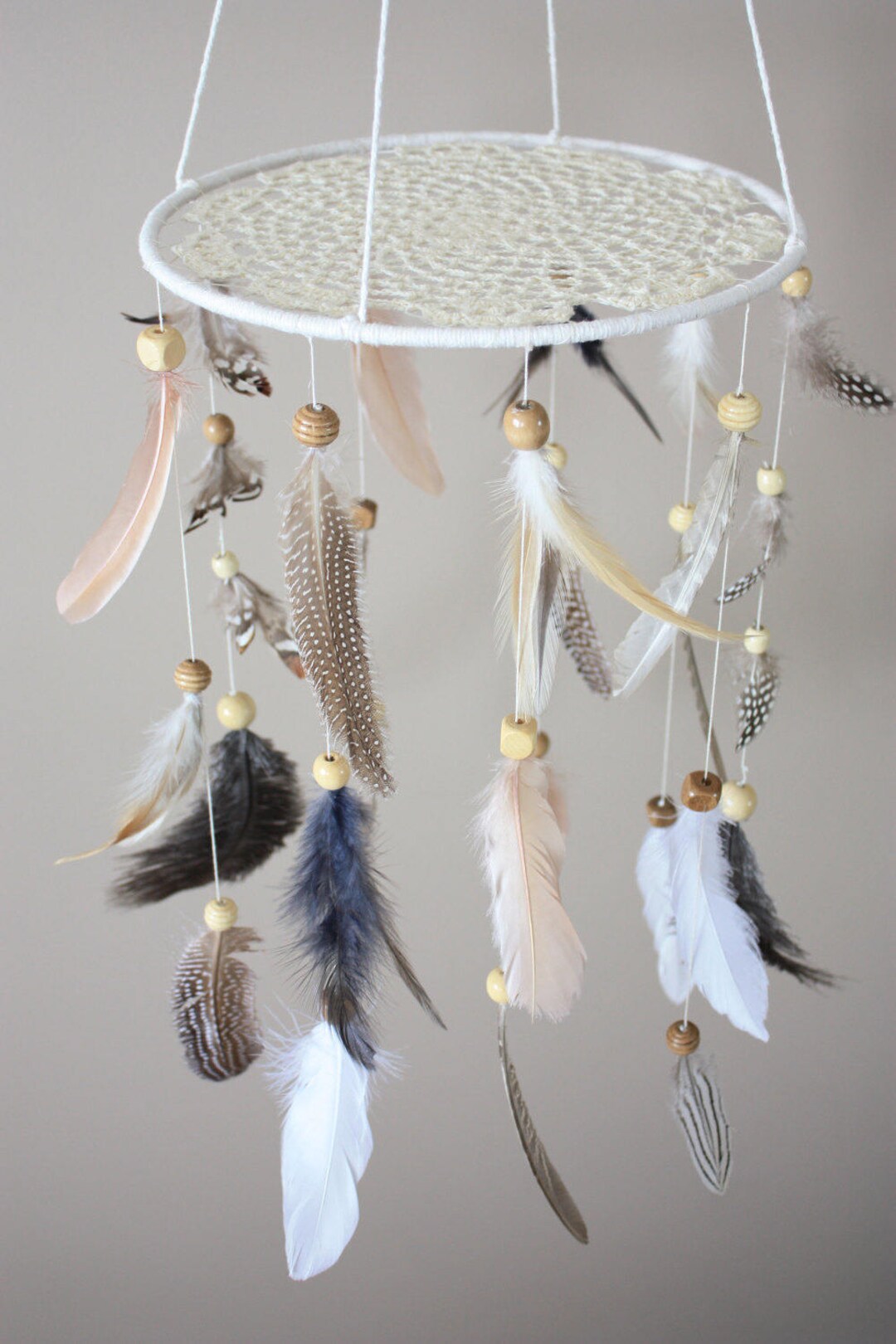 Natural Feather Mobile-bohemian Mobile-tribal Nursery-native American ...
