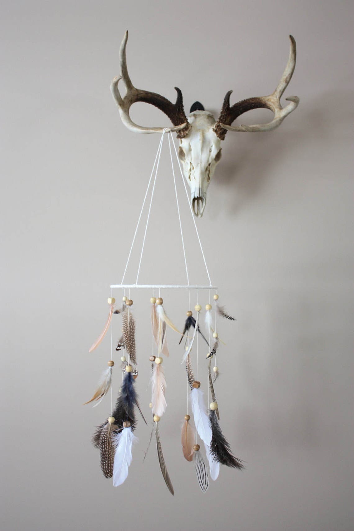 Natural Feather Mobile-bohemian Mobile-tribal Nursery-native American ...
