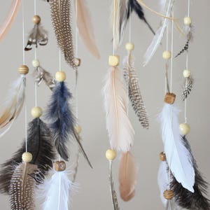 Natural Feather Mobile-bohemian Mobile-tribal Nursery-native American ...