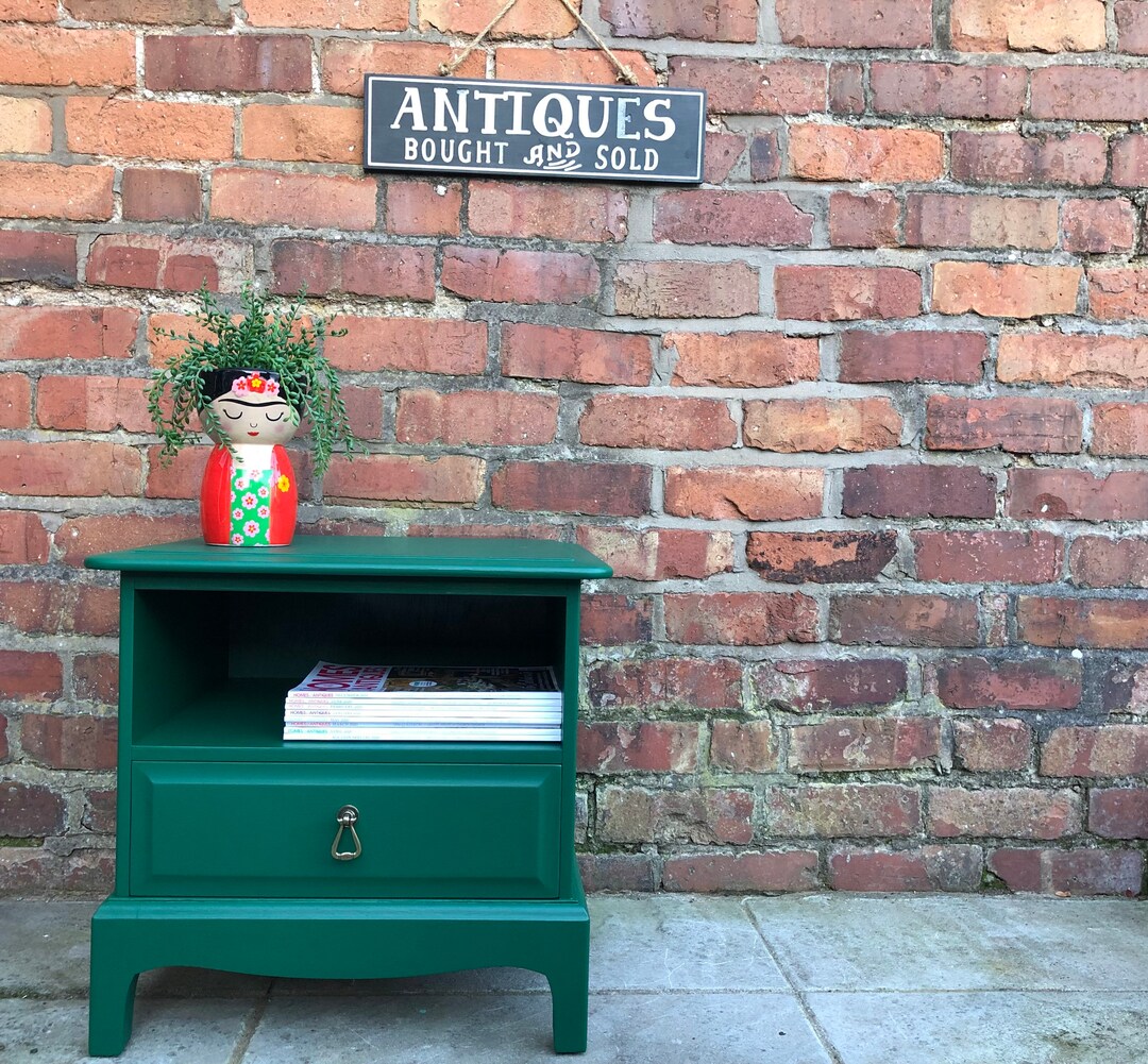 SOLD *** Pair of Stag Minstrel Bedside Table With Shelf and Drawer ...