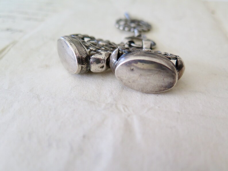Antique LARGE Silver Watch Fobs and Watch Key Set Fob Pendant - Etsy