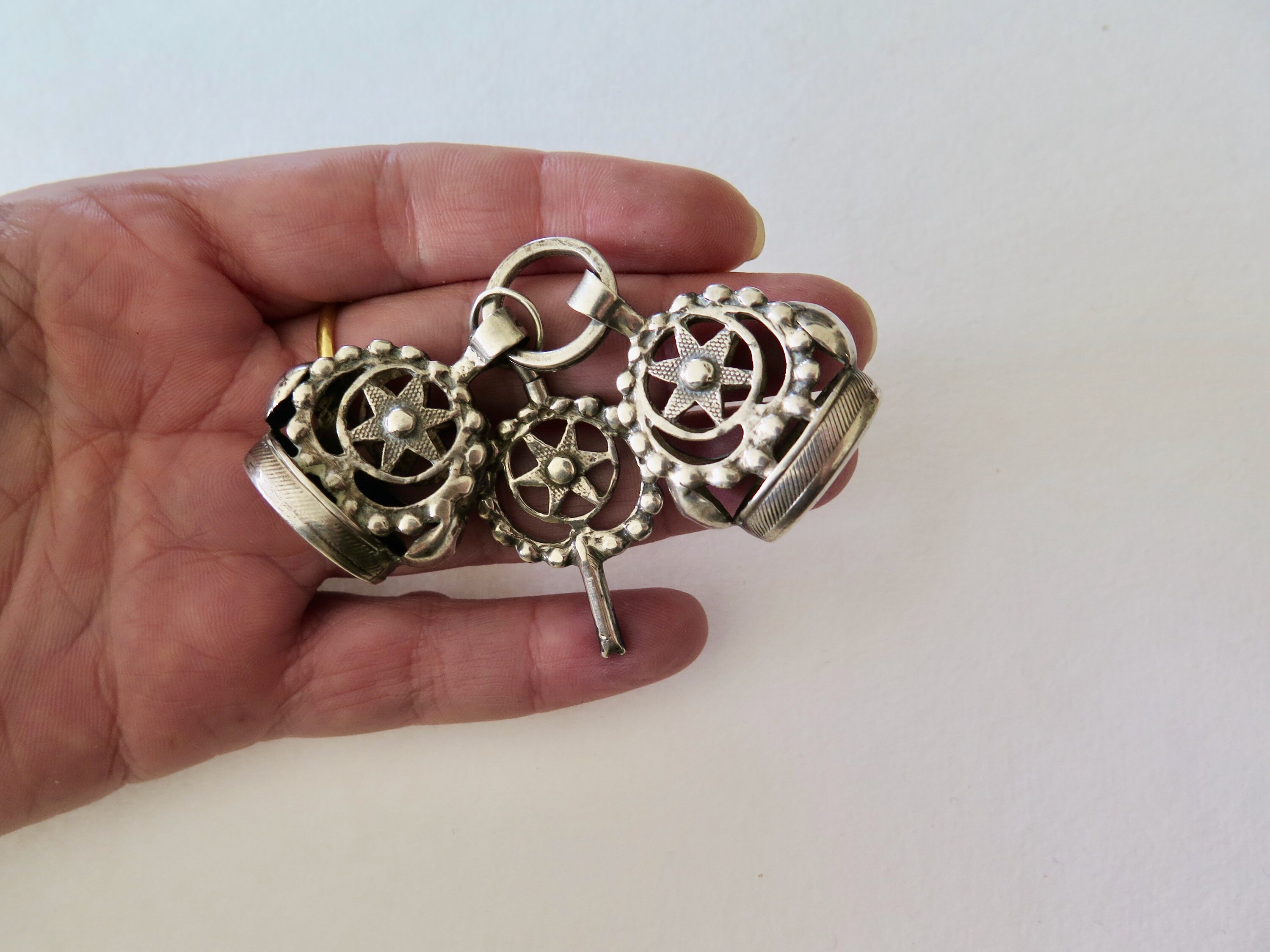 Antique LARGE Silver Watch Fobs and Watch Key Set Fob Pendant | Etsy