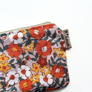 Tiny Light Brown Minimalist Wallet Little Zipper Pouch Retro With ...