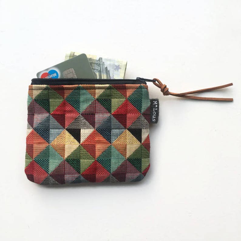 Klein portemonneetje portemonnee klein etuitje kleingeld | Etsy