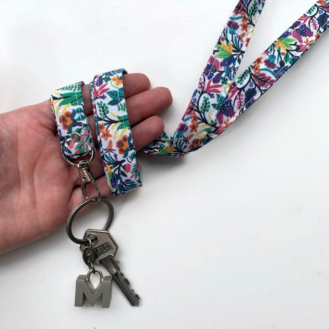 Retro Floral Lanyard Keycord Neck Strap Id Card Holder Key Chain Key ...