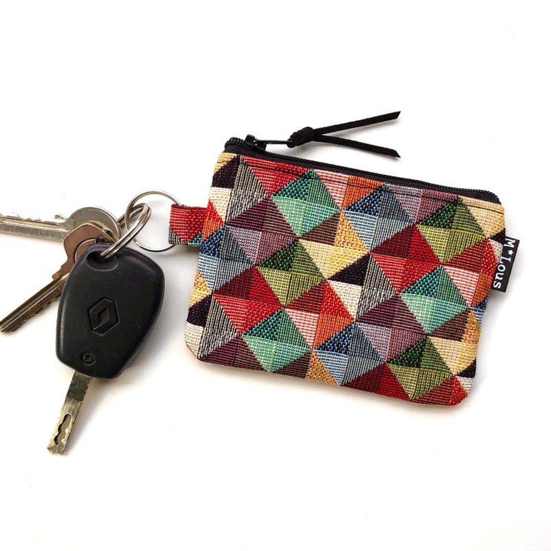 Colorful Keychain Key Wallet Zipper Bag Zipper Pouch Key Purse Coin ...