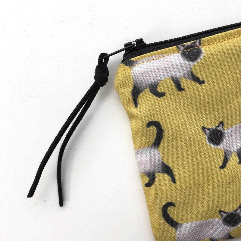 Ochre Yellow Coin Purse With Ragdoll Cats Little Zipper Pouch | Etsy