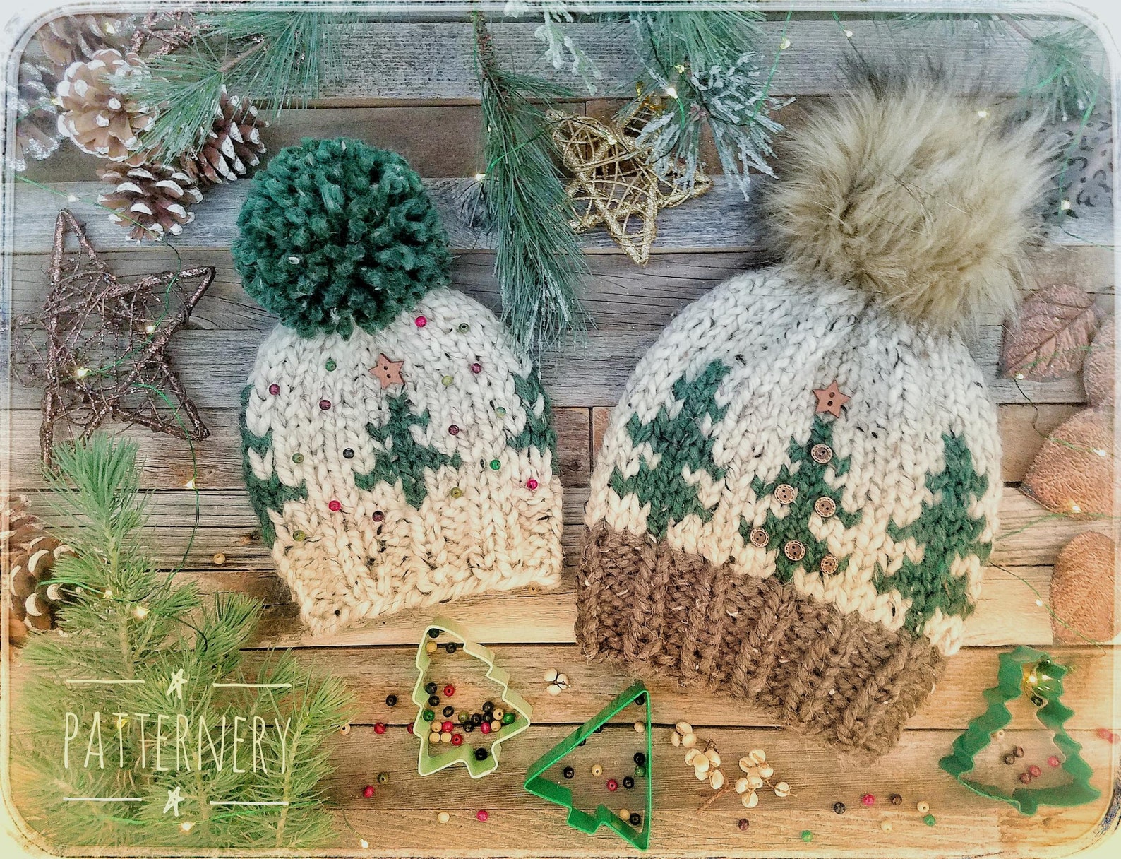 HAT noel Trees Super Bulky Christmas Knitting - Etsy