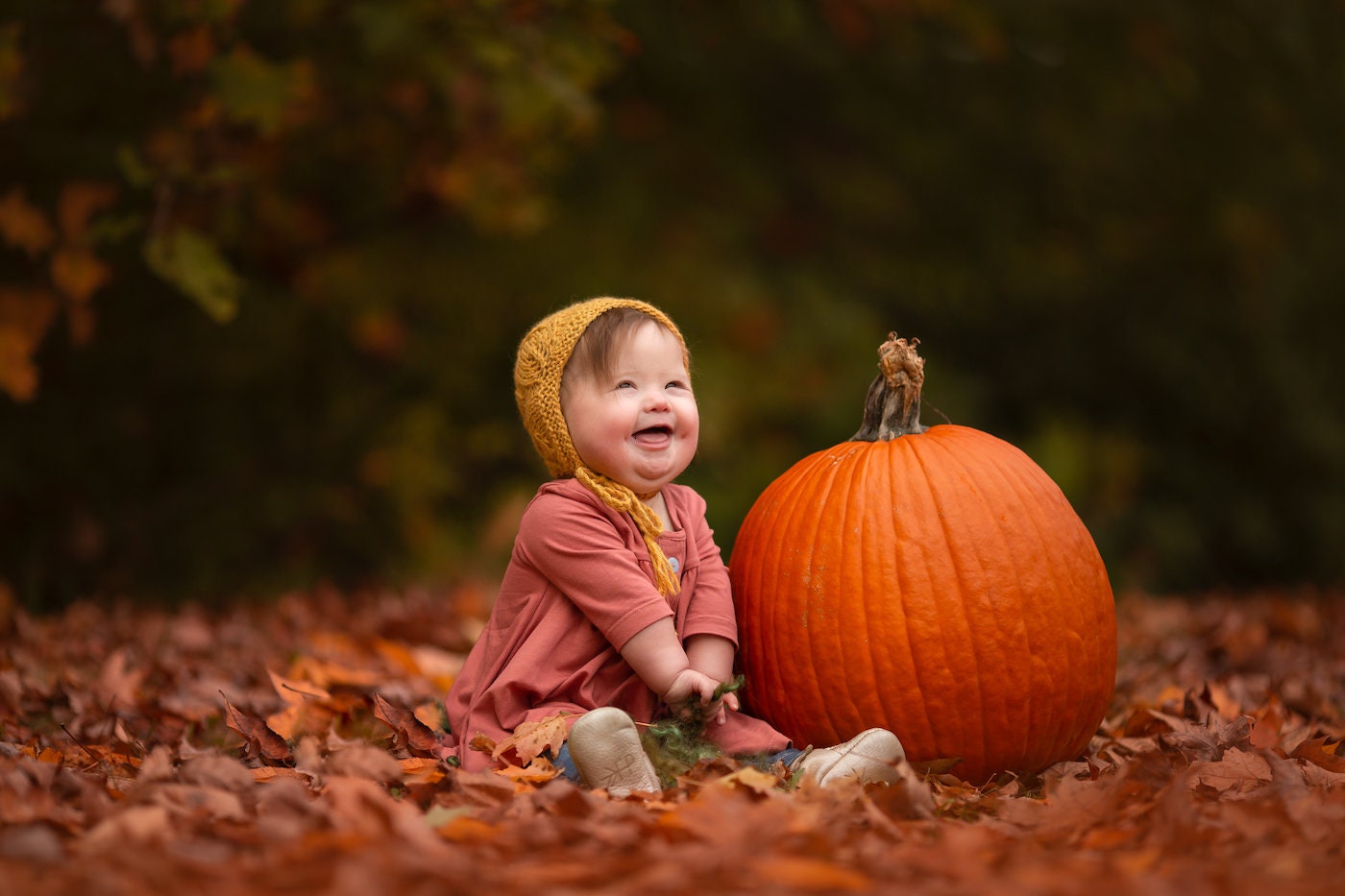 Knitting Pattern "fall Leaf" Lace Bonnet, NB - 4 Y.o. Size, Photoprop ...