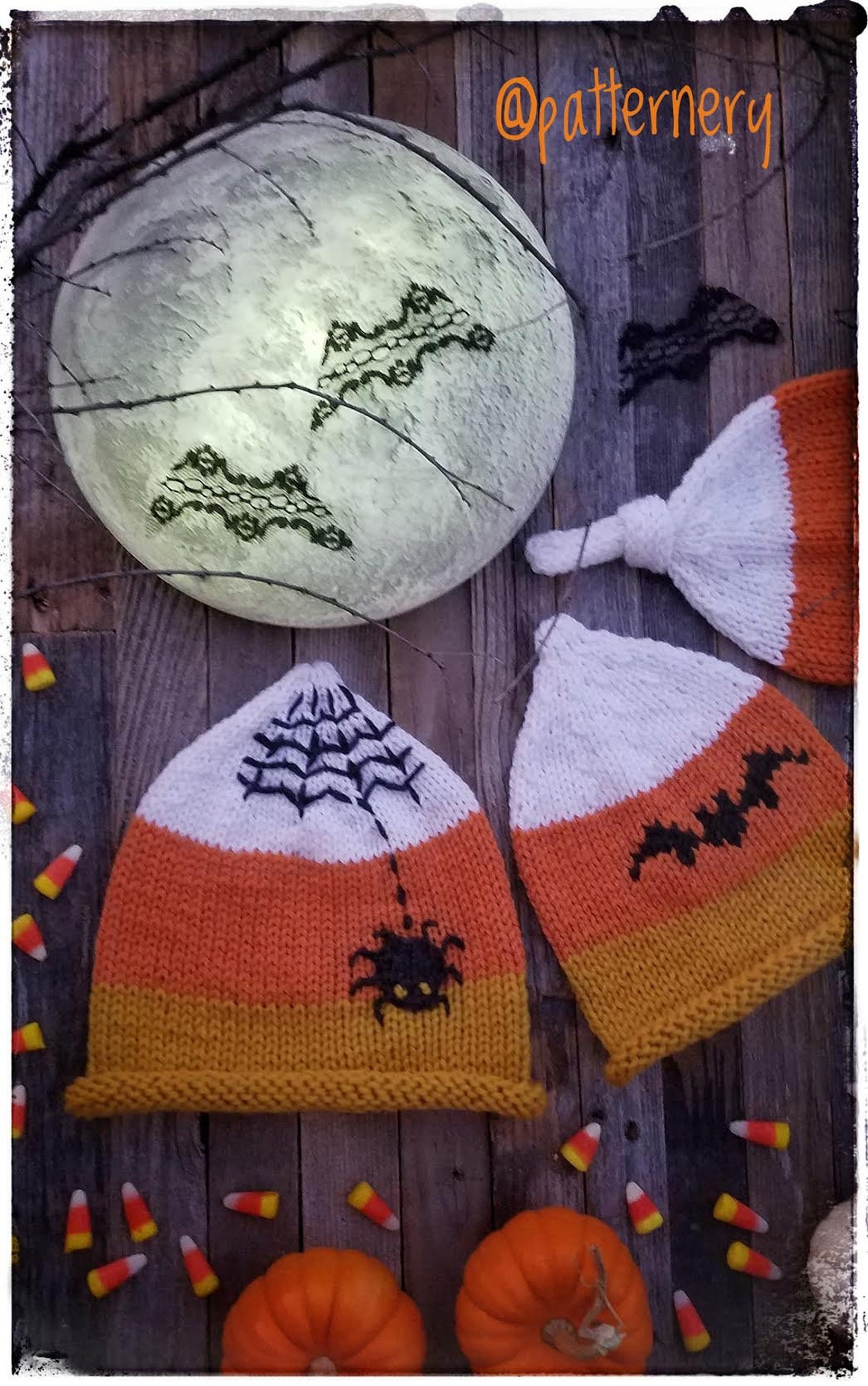 Knitting Pattern Candy Corn NB Adult 3 Looks in One - Etsy