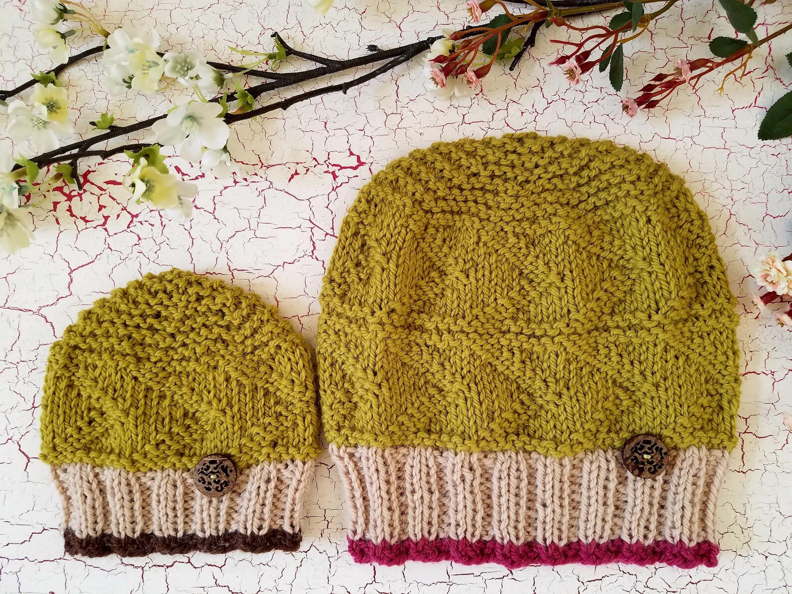 Purl Vertical Chevron Hat Knitting Pattern PDF. Sizes for 3-6 | Etsy