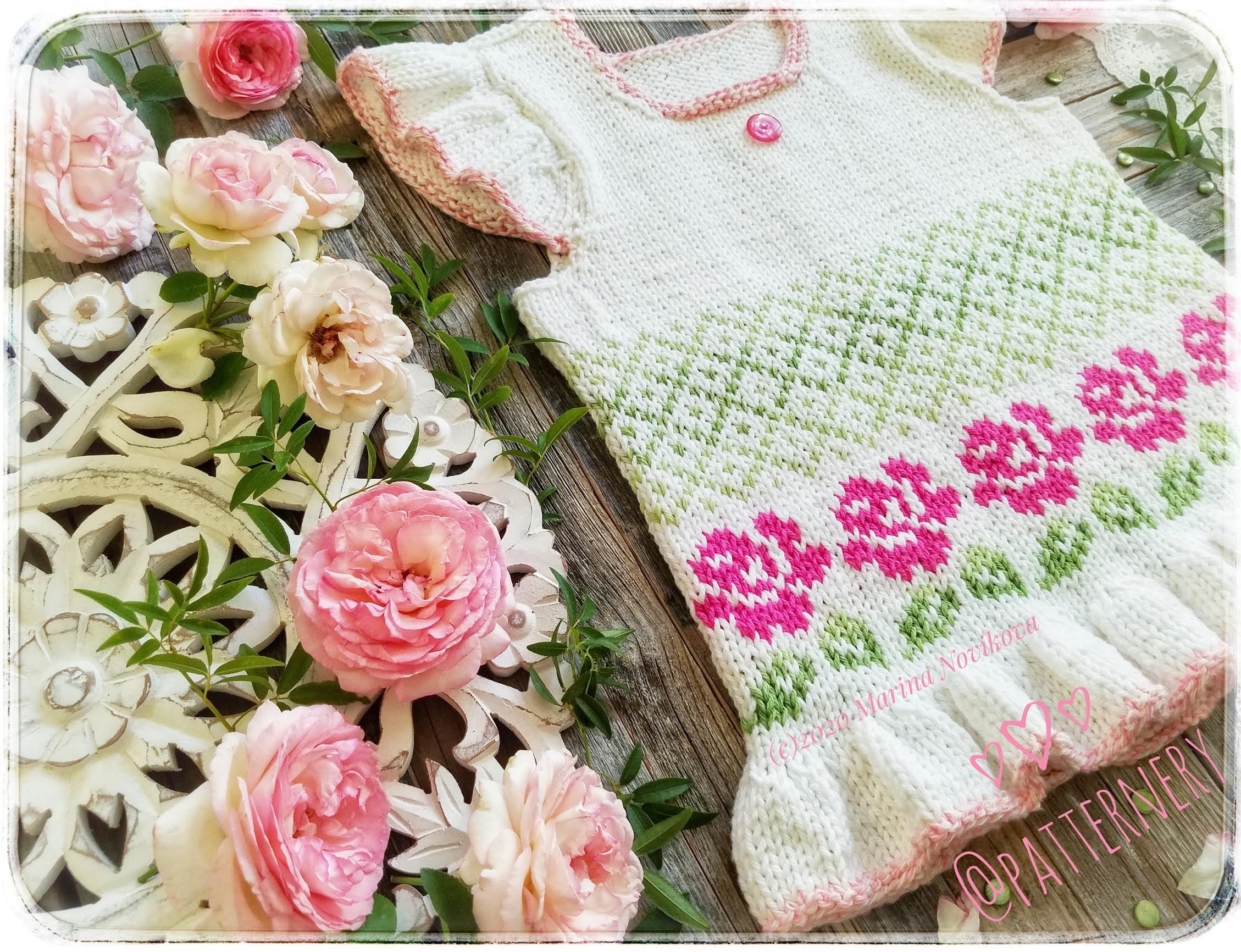 Knitting PATTERN Rose Trellis VEST or Tank instructions pdf. | Etsy