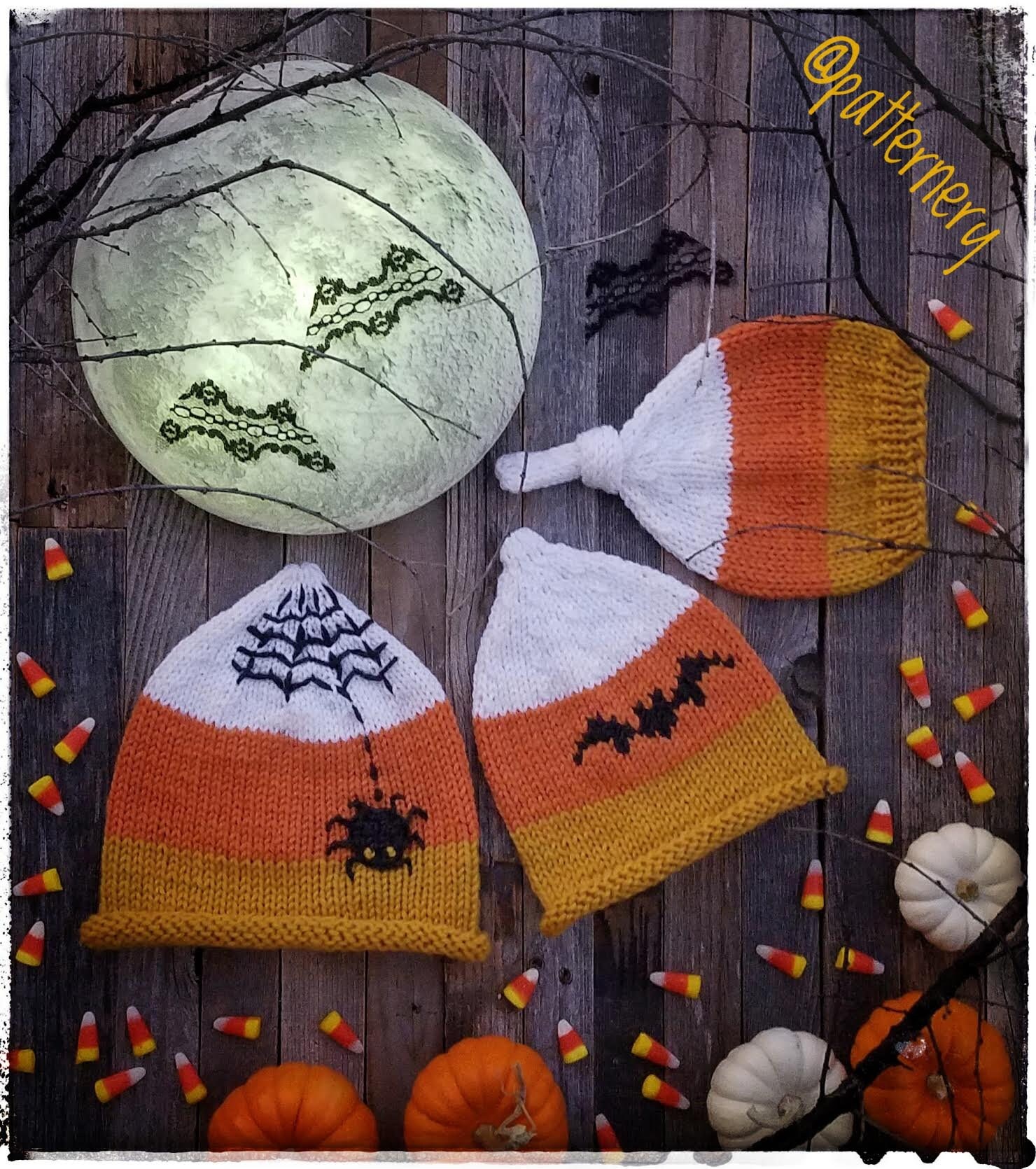 Knitting Pattern Candy Corn NB Adult 3 Looks in One - Etsy