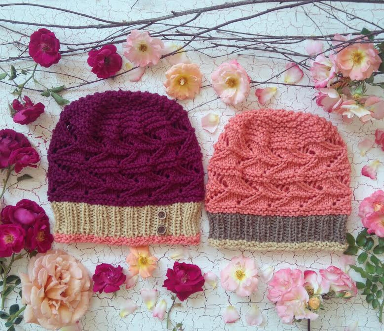 Rustic Lace Hat Knitting Pattern PDF. Sizes for NB 3-6 Mo - Etsy