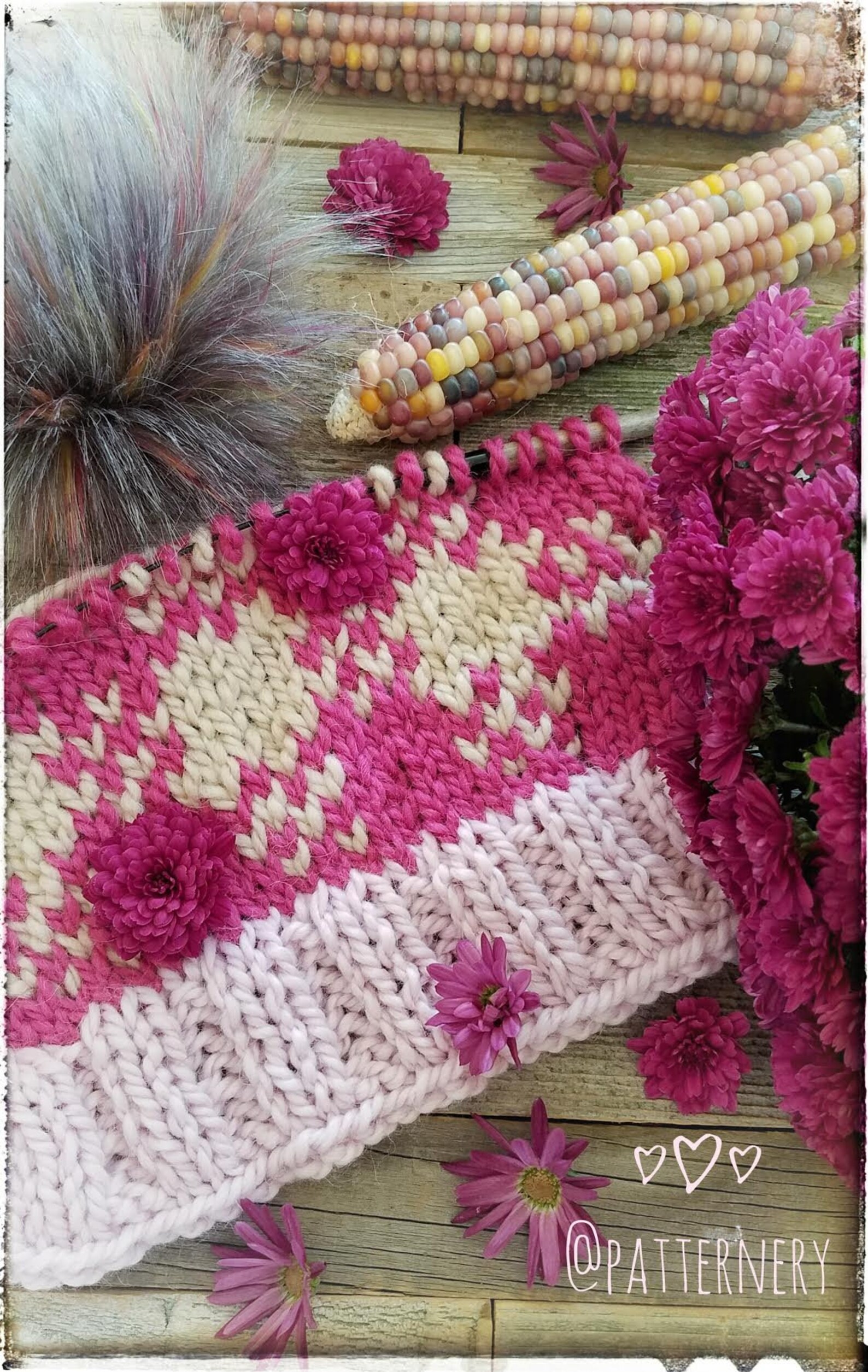 Super BULKY Plaid Hat indian Corn Knitting Pattern - Etsy