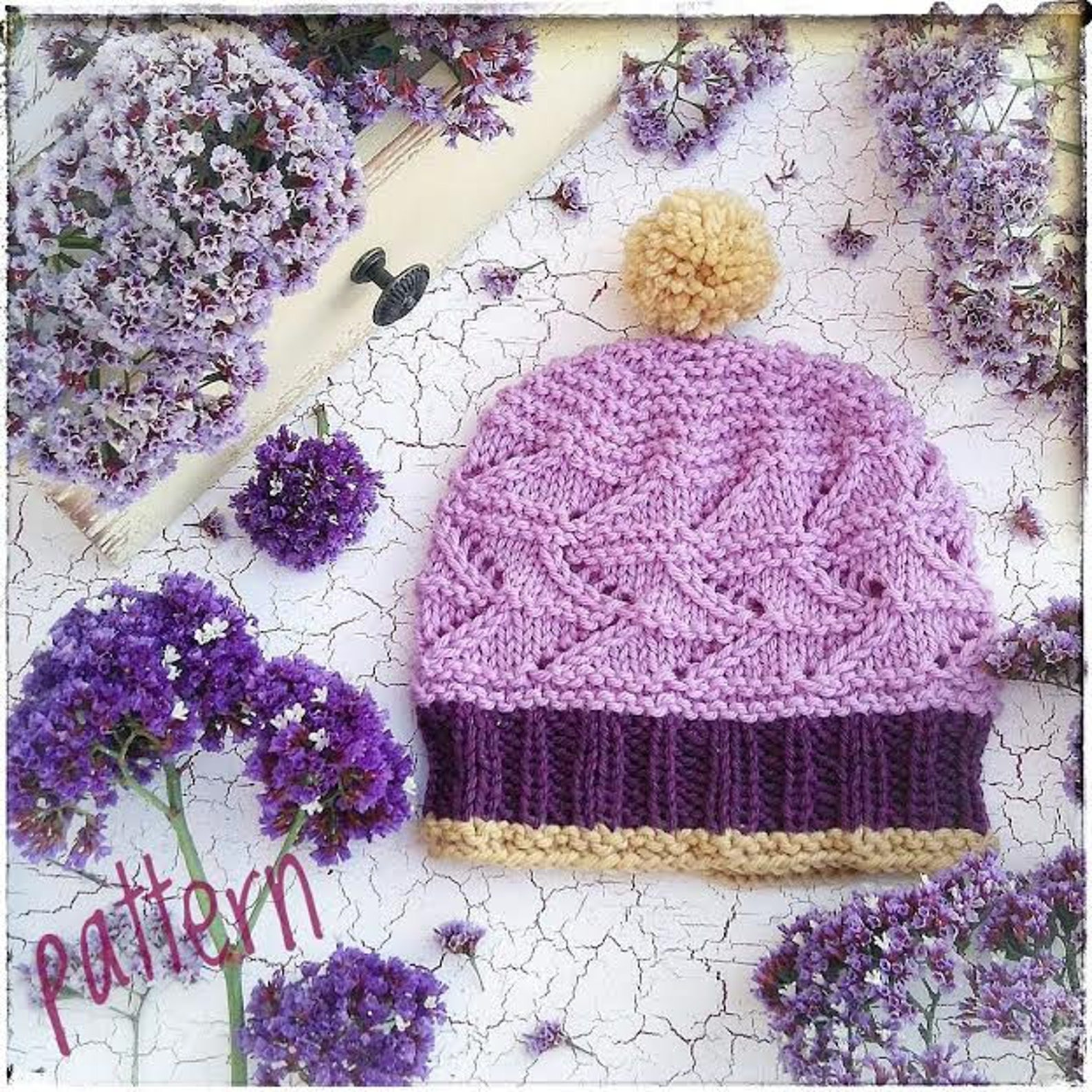 Rustic Lace Hat Knitting Pattern PDF. Sizes for NB 3-6 Mo - Etsy