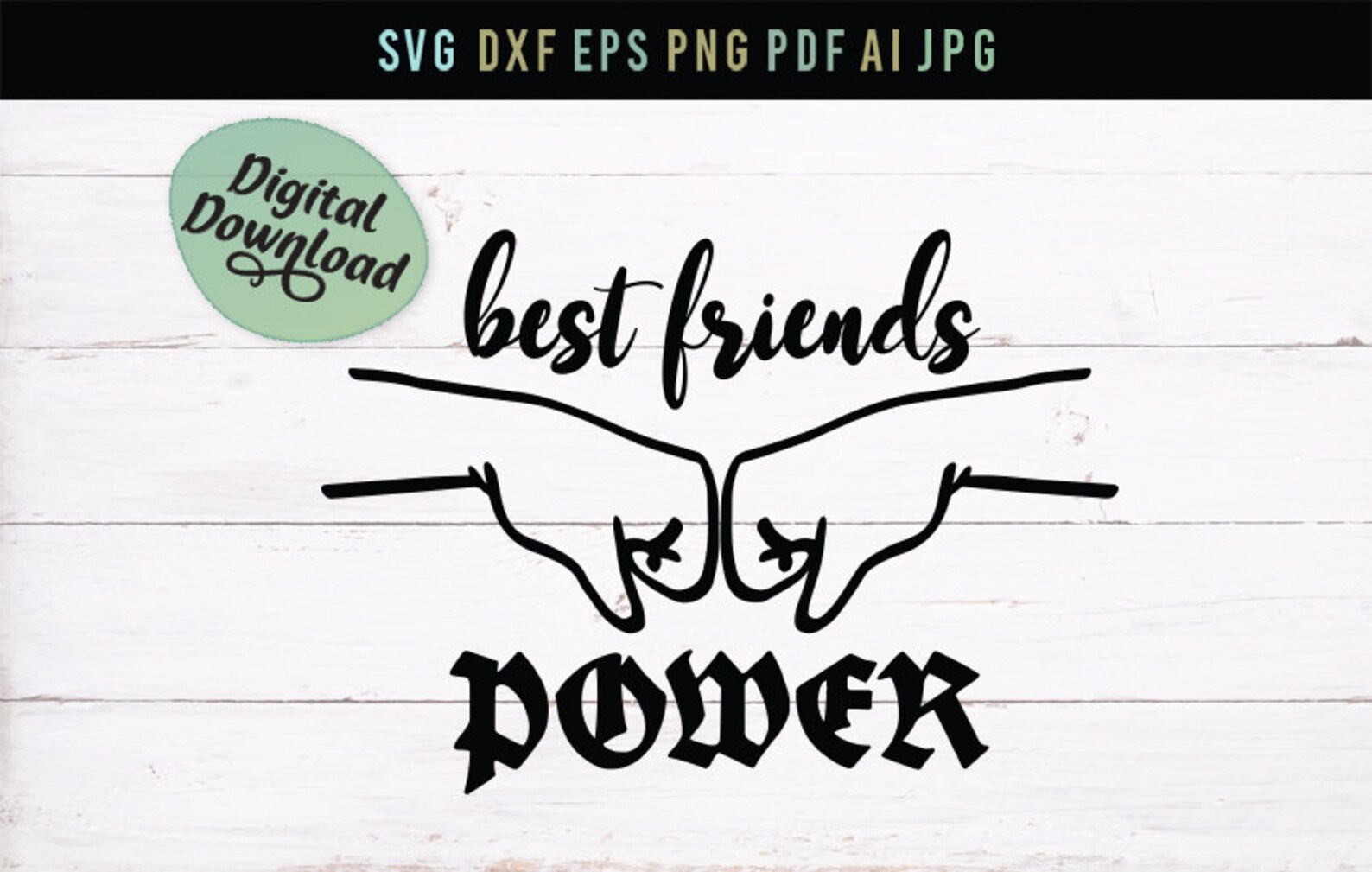 Best Friends Power Friends Svg Friends Quote Digital File - Etsy