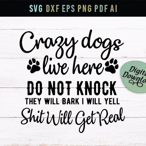 Do Not Knock Dog Will Bark Svg - Etsy