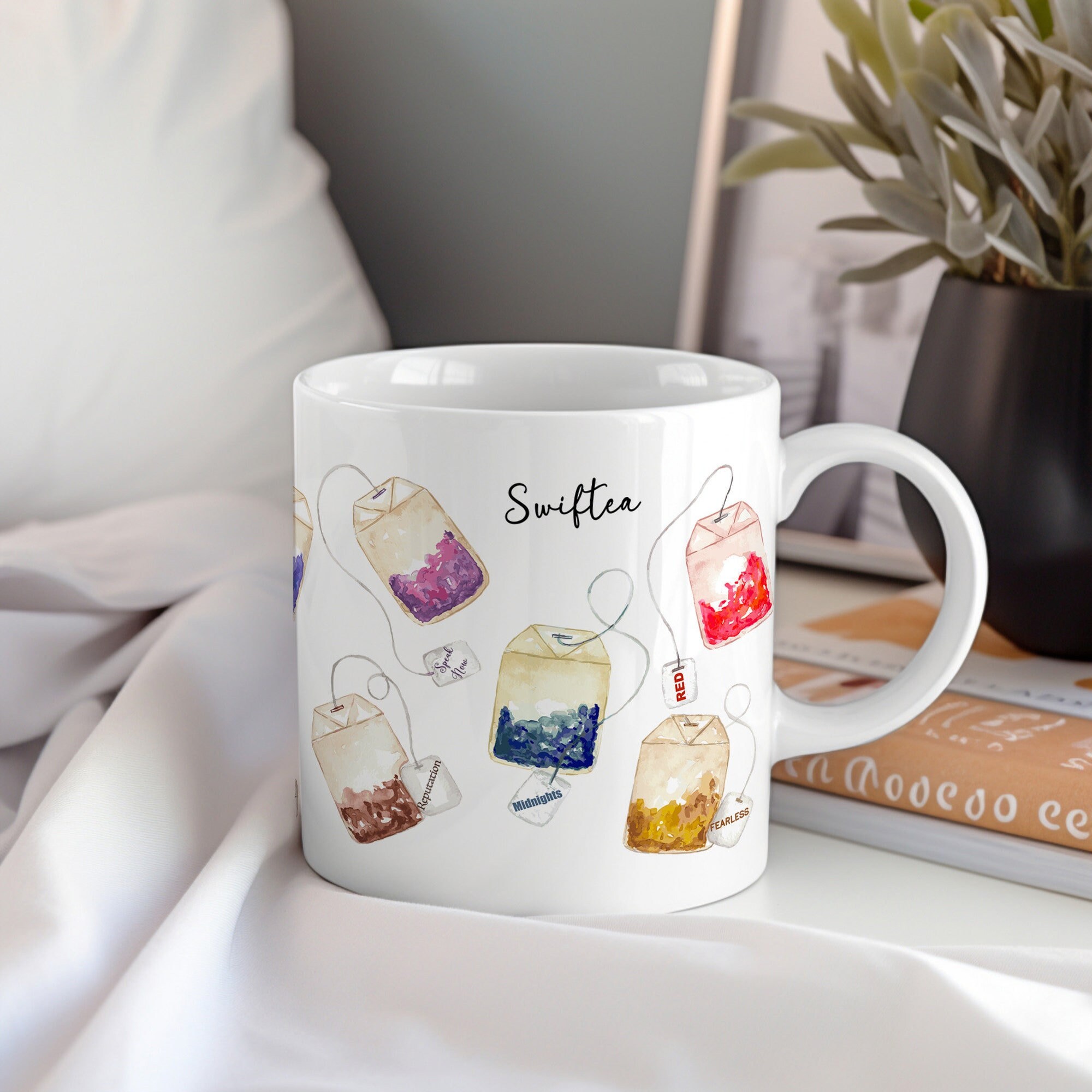 Swiftea Mug with Album Name Tea Bags, Taylors Version Swiftea mug sold ...
