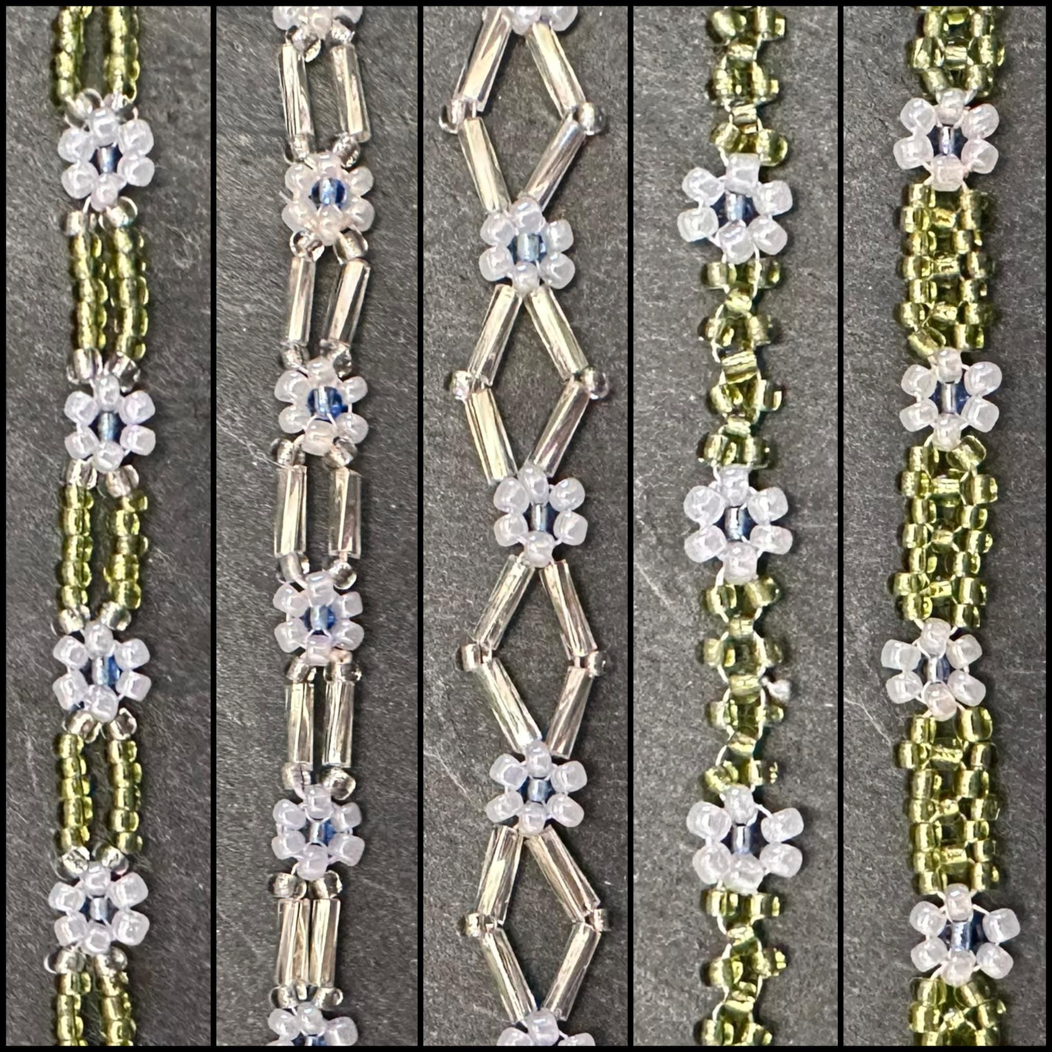 Five Daisy Bands Pattern 67. Beading Instructions PDF. Seed Bead Flower ...