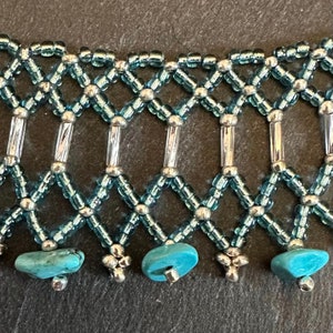 Cleopatra Necklace Pattern 54. Beading Tutorial Pattern. Netting ...