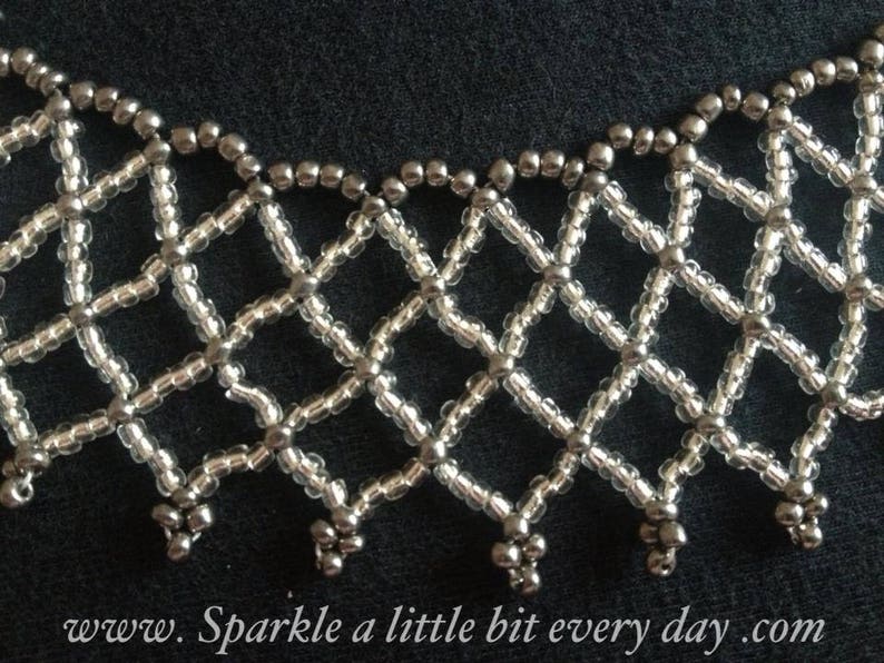 Seed Bead Netted Necklace Pattern 1. Beading Tutorial Pattern. - Etsy