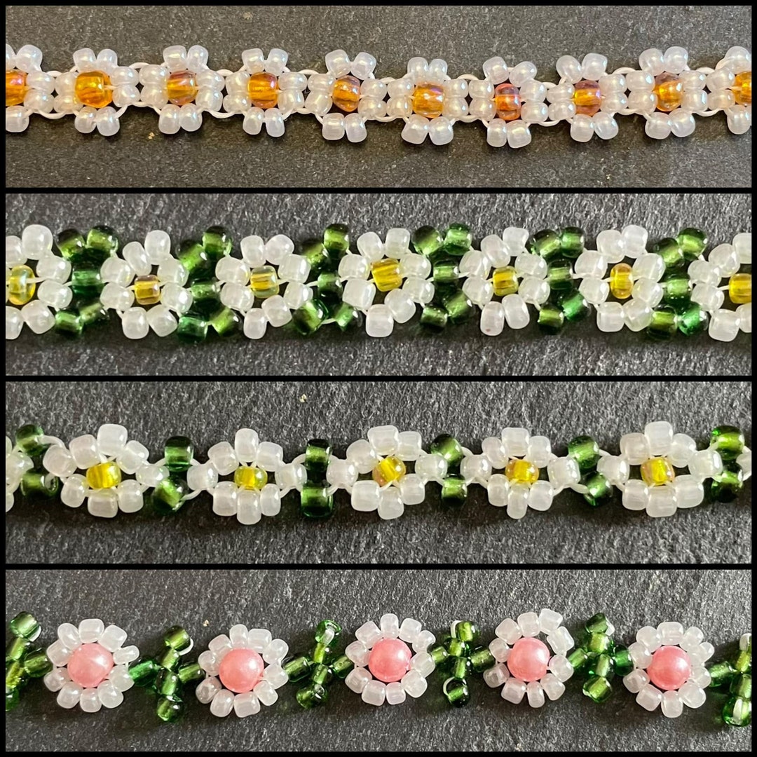 Daisy Chains Pattern 42. Beading Instructions PDF. Seed Bead Flowers ...