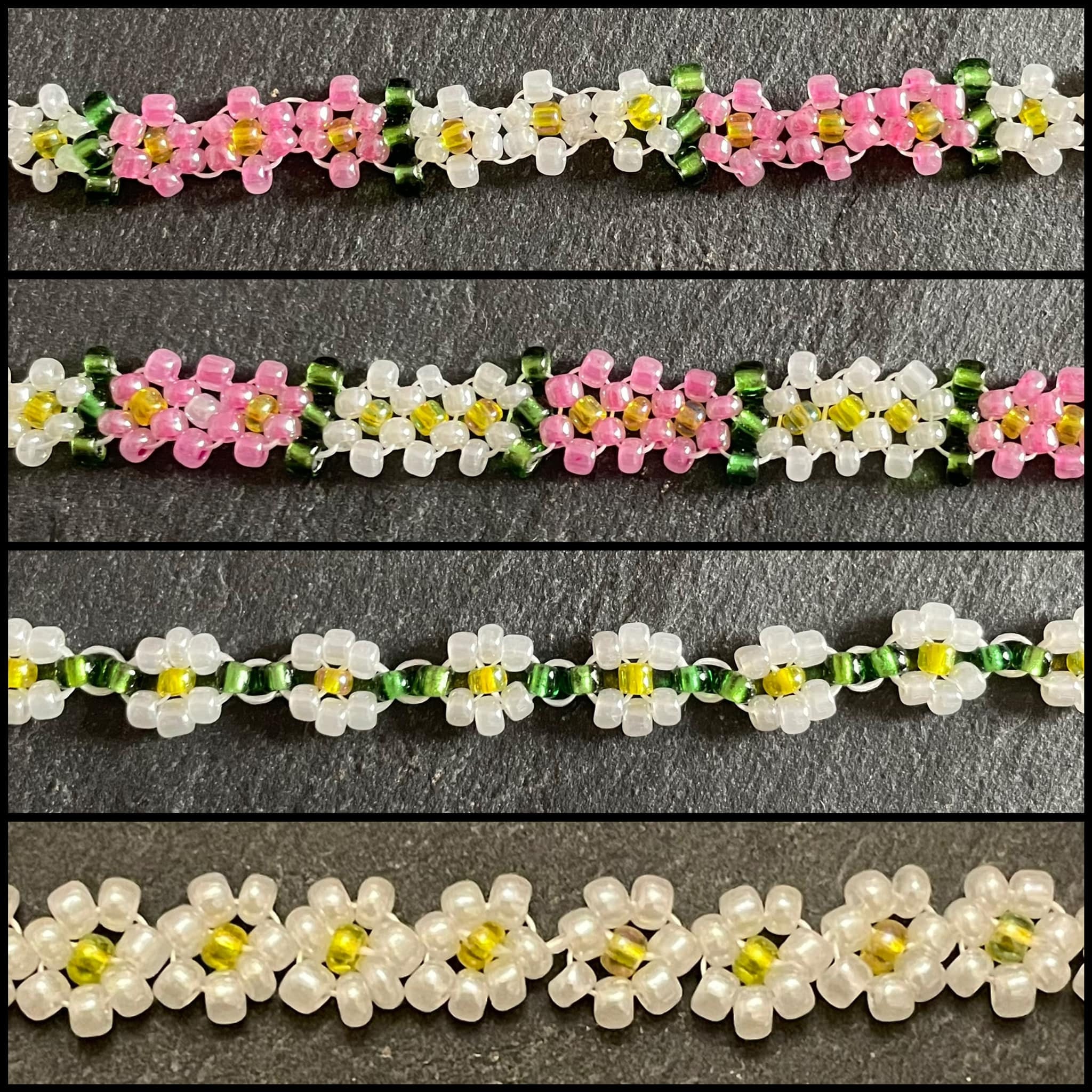 Daisy Chains Pattern 42. Beading Instructions PDF. Seed Bead Flowers ...