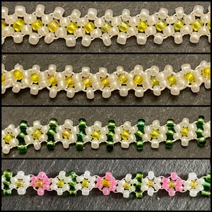 Daisy Chains Pattern 42. Beading Instructions PDF. Seed Bead Flowers ...