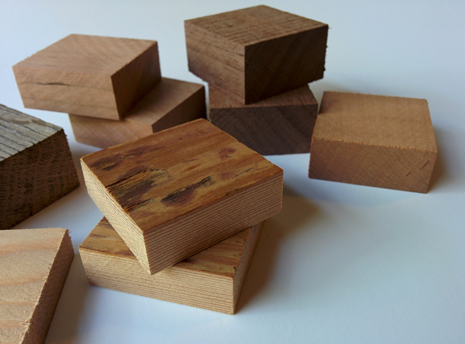 10 Small Square Unfinished Wood Blocks - Etsy