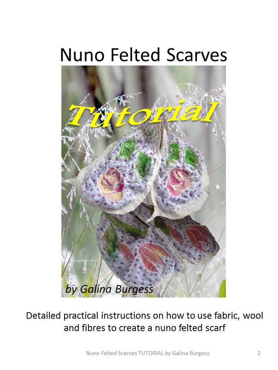 Tutorial on Felt Nuno Felted Scarf DIY Felting - Etsy Australia