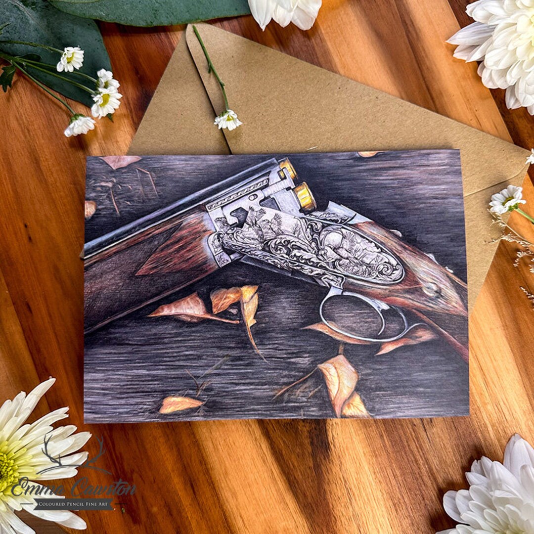 Browning Card, Fathers Day Card, Shooting Shotgun Wildlife Artist ...